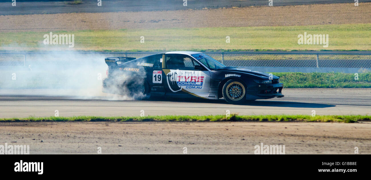 Sydney, Australia - 19th December 2015: Drift racers compete in the Hi ...
