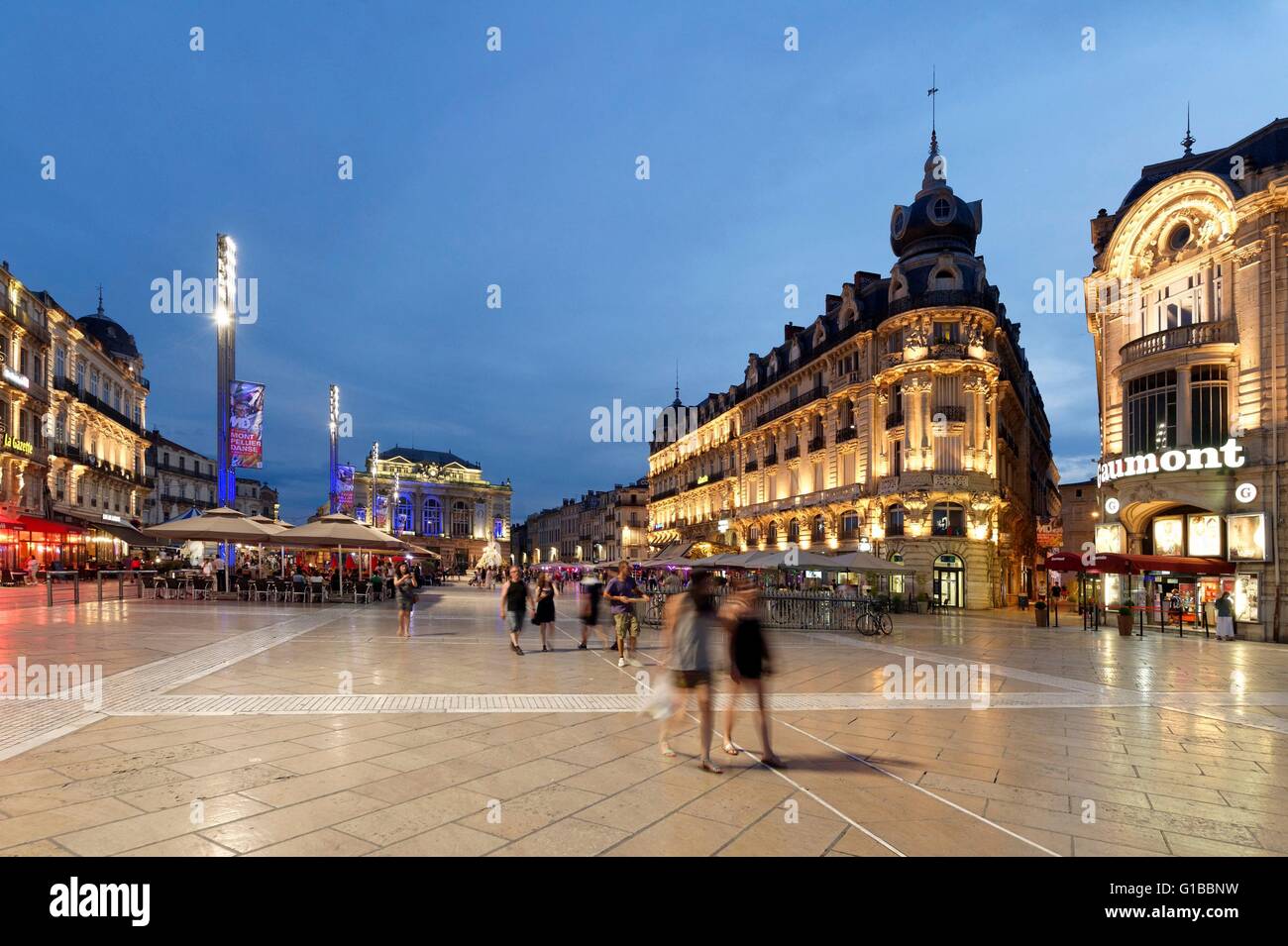 France, Herault, Montpellier, historical center, the Ecusson, Place de ...