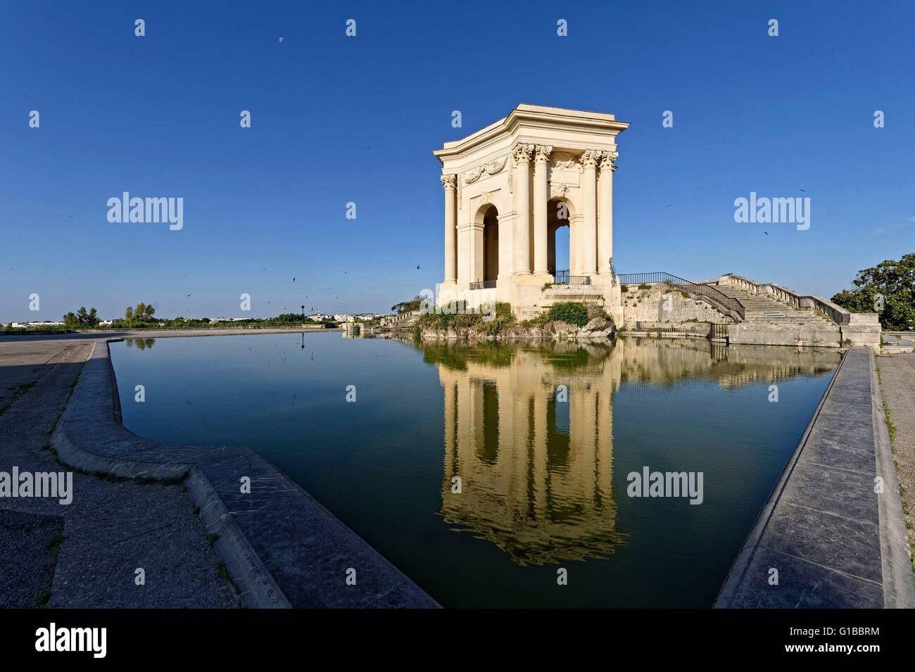 France, Herault, Montpellier, historic center, water tower Stock Photo ...