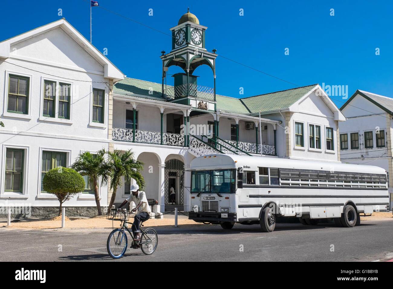Belize, Belize district, Belize City, High Court building Stock Photo ...