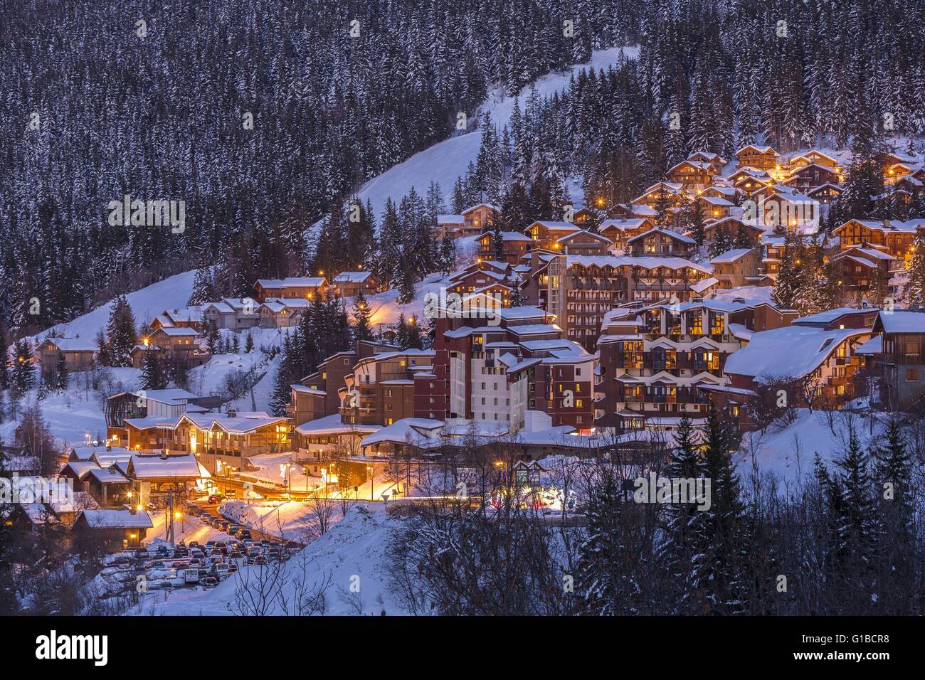 France, Savoie, Tarentaise valley, La Tania is one of the largest ...