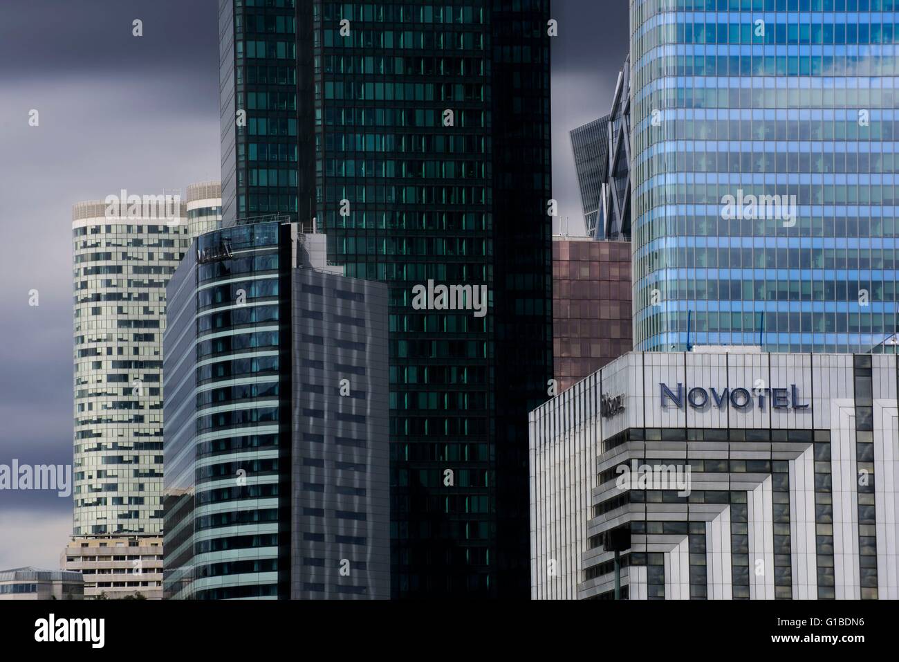 France, Paris, La Defense district, Coeur Defense tower by architect ...