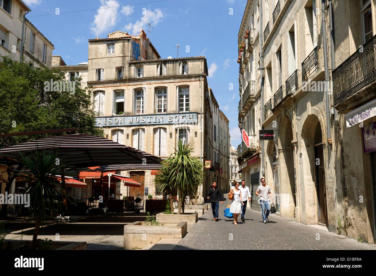 France, Herault, Montpellier, historical center, the Ecusson, place ...