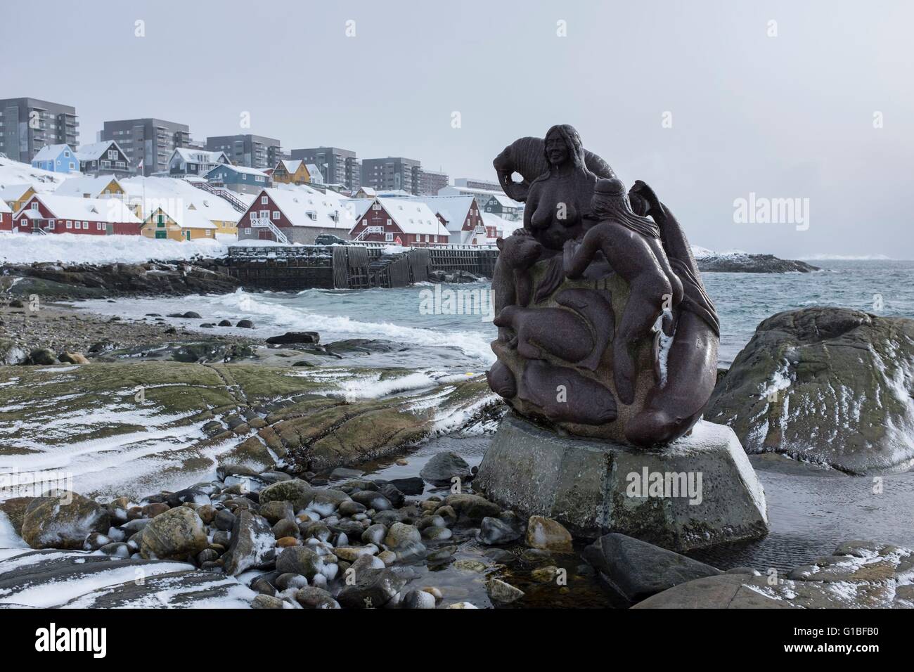 Nuuk greenland statue hi-res stock photography and images - Alamy
