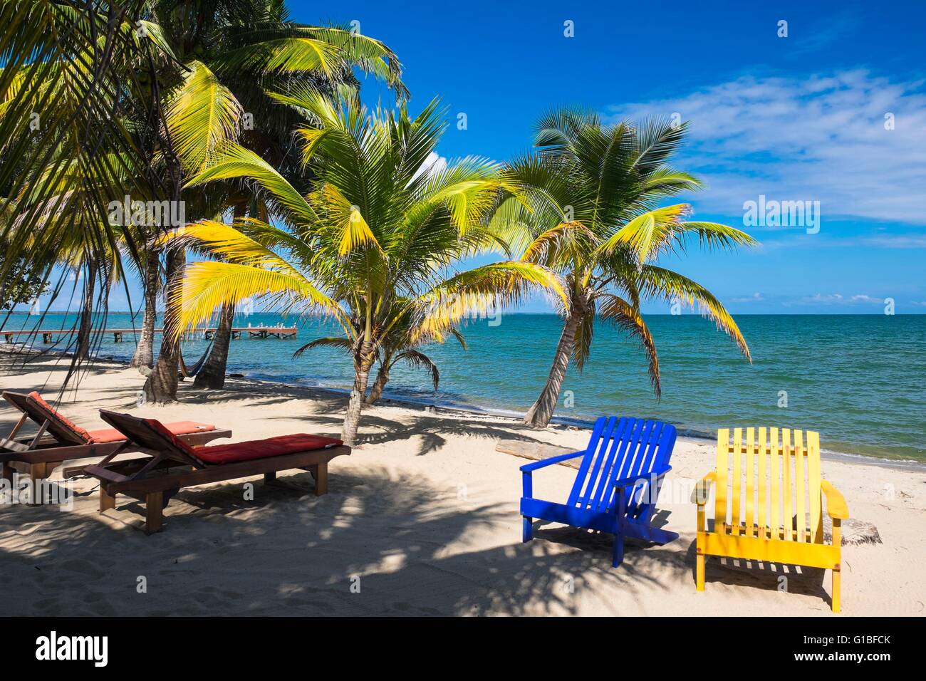 Belize, Stann Creek district, Hopkins, little garifuna fishing village ...