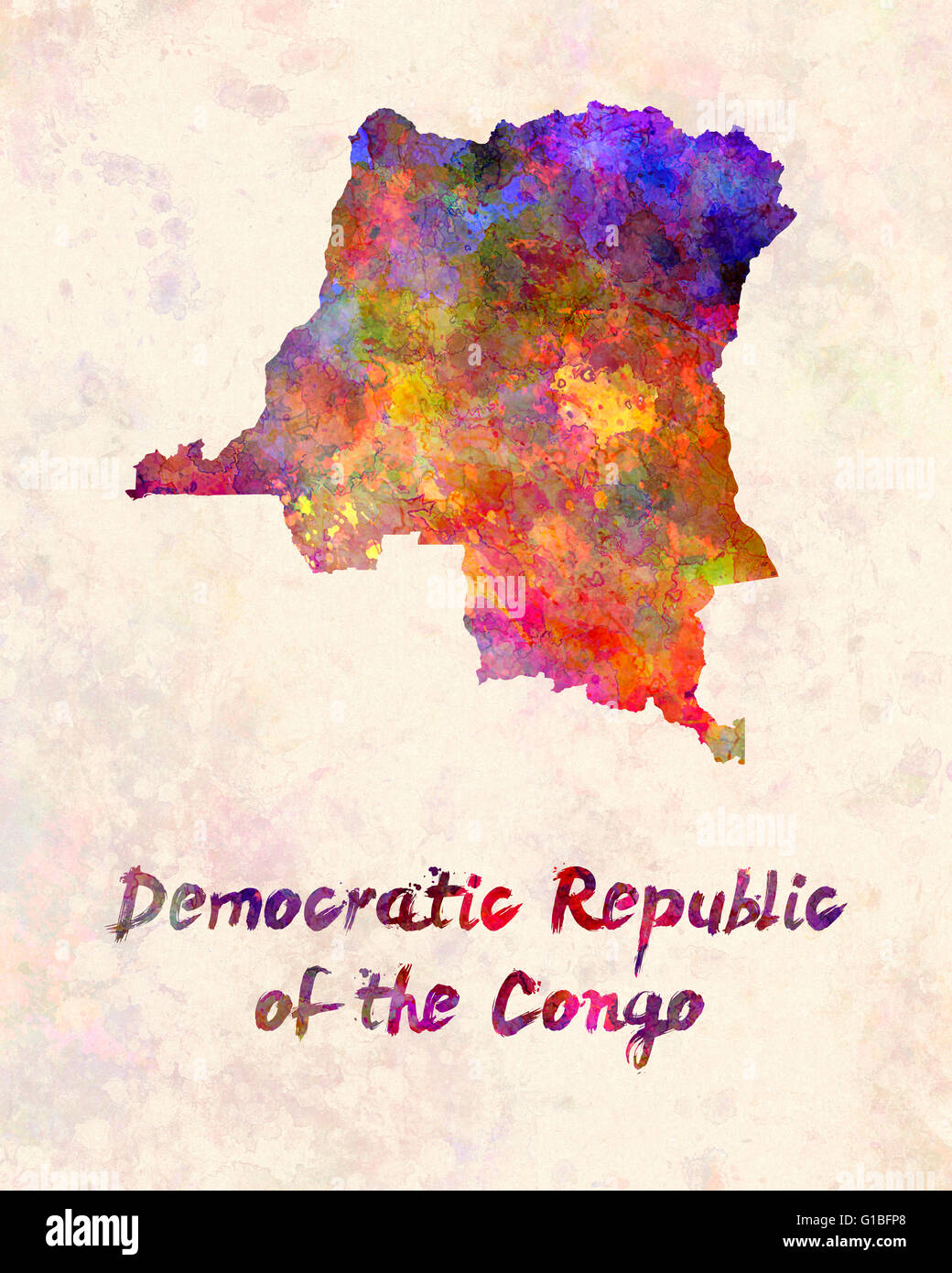 Map of dr congo hi-res stock photography and images - Alamy