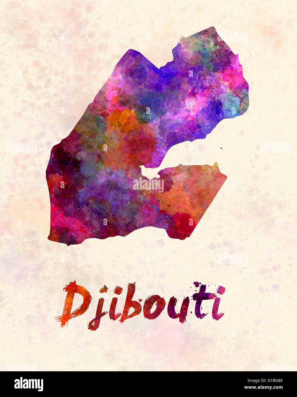 Map djibouti hi-res stock photography and images - Alamy