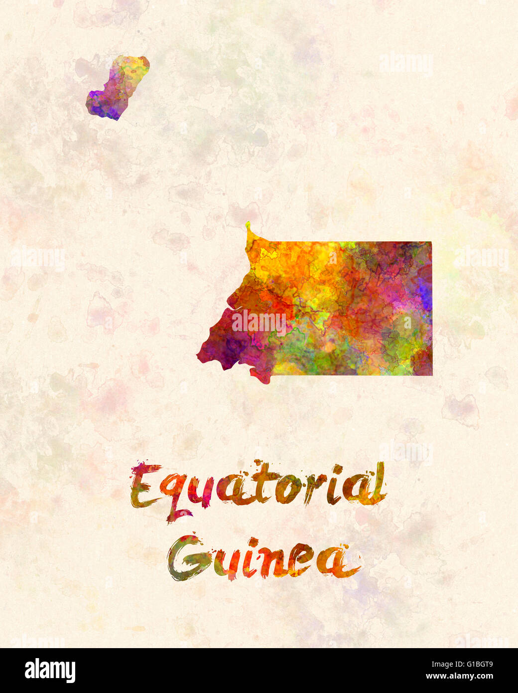 Equatorial guinea map equatoguinean hi-res stock photography and images ...