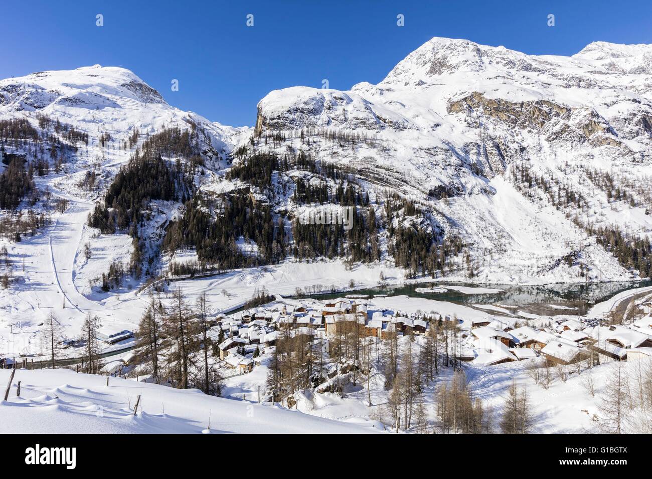France, Savoie, Tignes, Les Brevieres, Haute-Tarentaise, massif of the ...