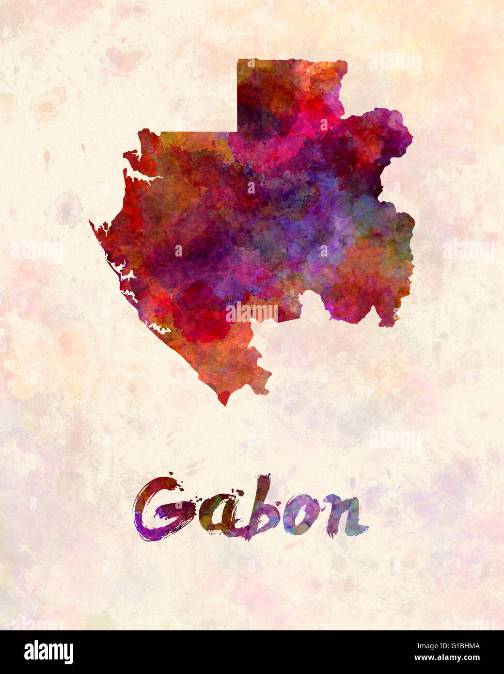 Color map gabon hi-res stock photography and images - Alamy