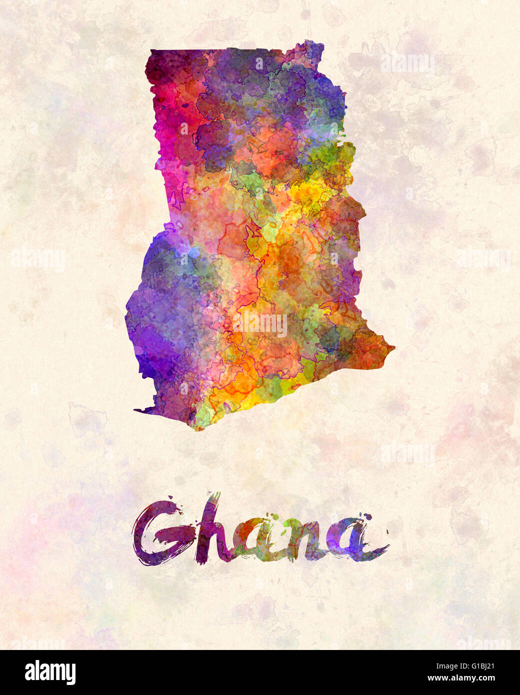 Color map ghana hi-res stock photography and images - Alamy