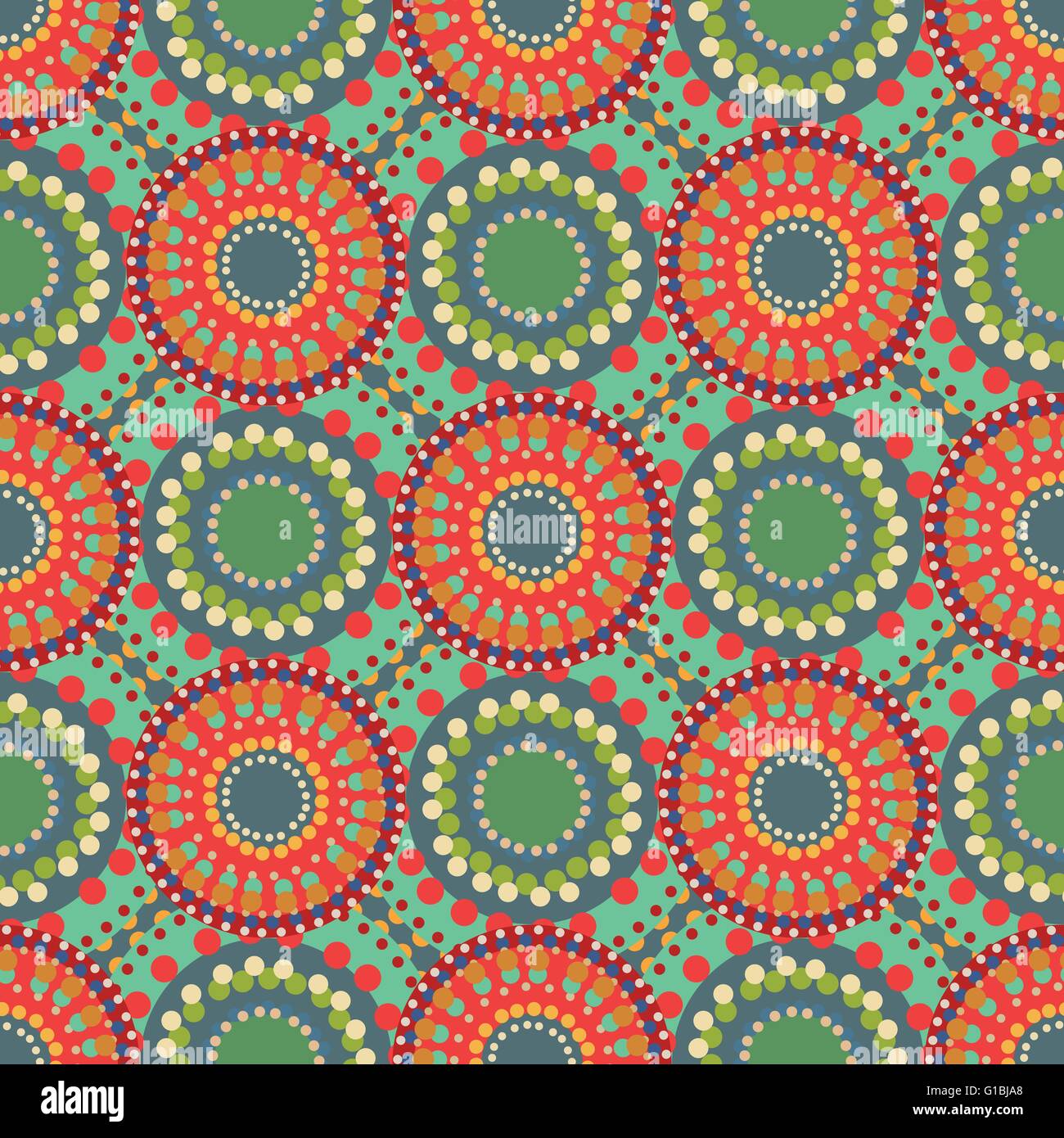 Seamless vintage retro pattern orange textile Stock Vector Image & Art ...
