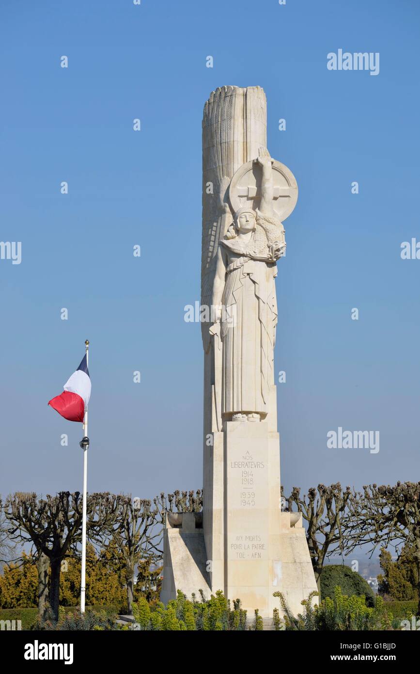 France, Aisne, Laon, War Memorial of the two world wars of 17 meters ...