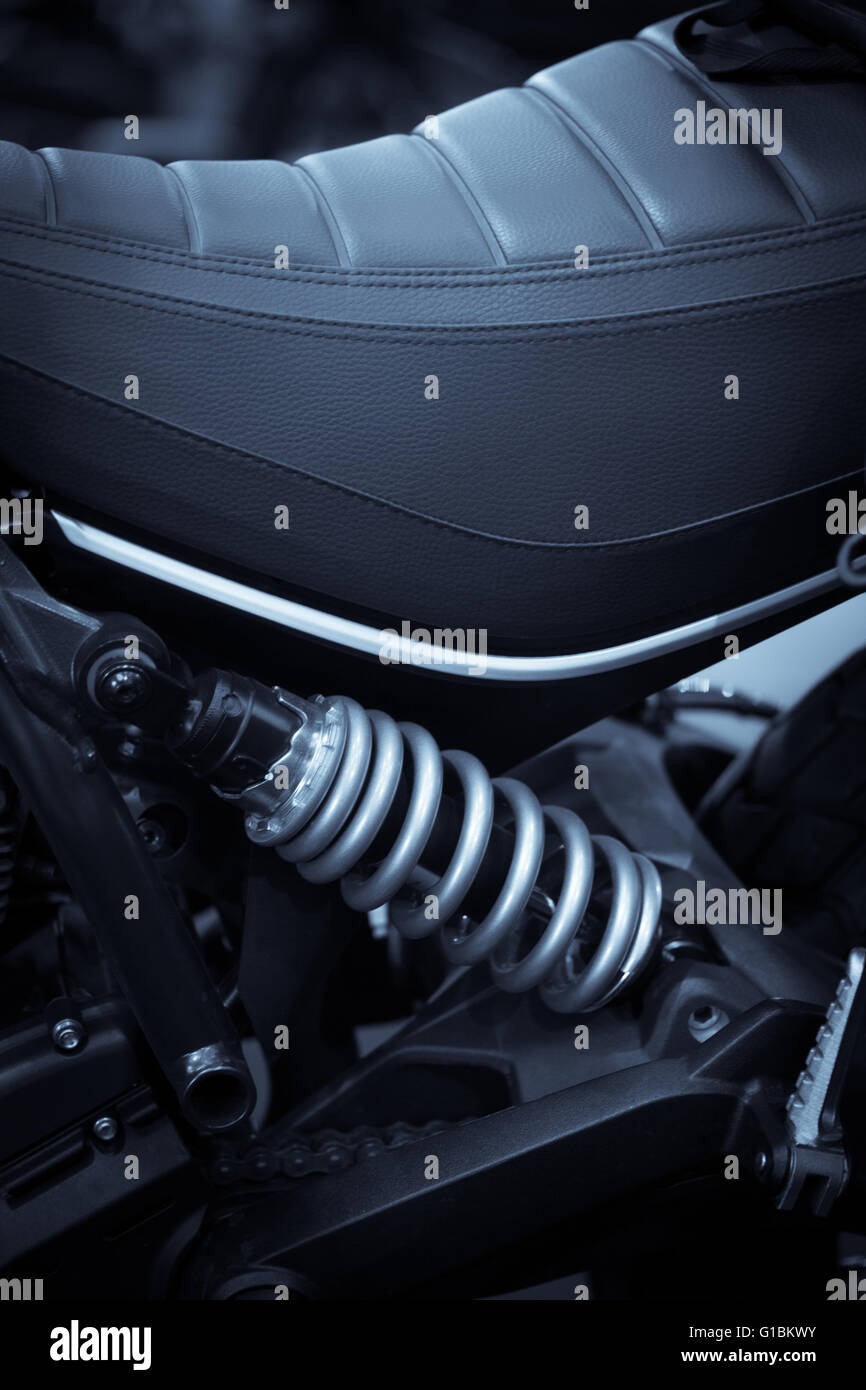 Color shot of a motorcycle shock absorber Stock Photo - Alamy