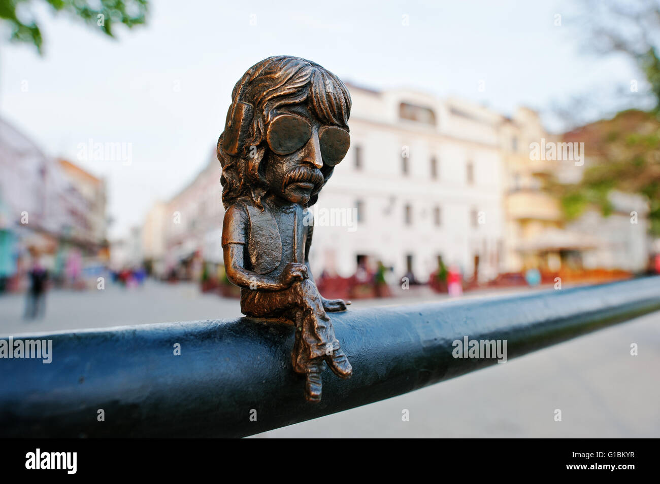 UZHGOROD,UKRAINE - APRIL 11,2016: Mini bronze sculpture of John Douglas ...