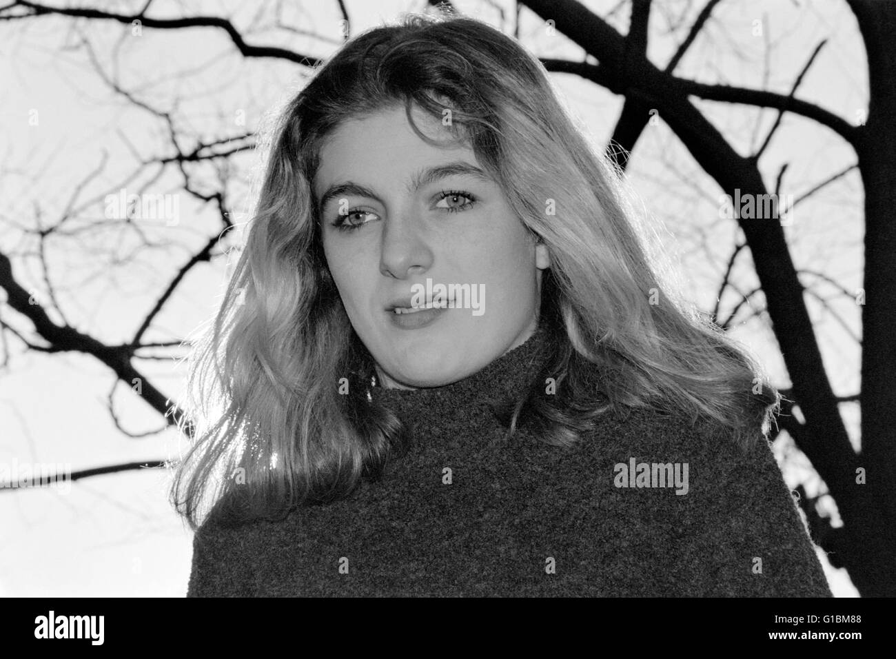 young pretty female with lazy eye ambylopia posing Stock Photo - Alamy