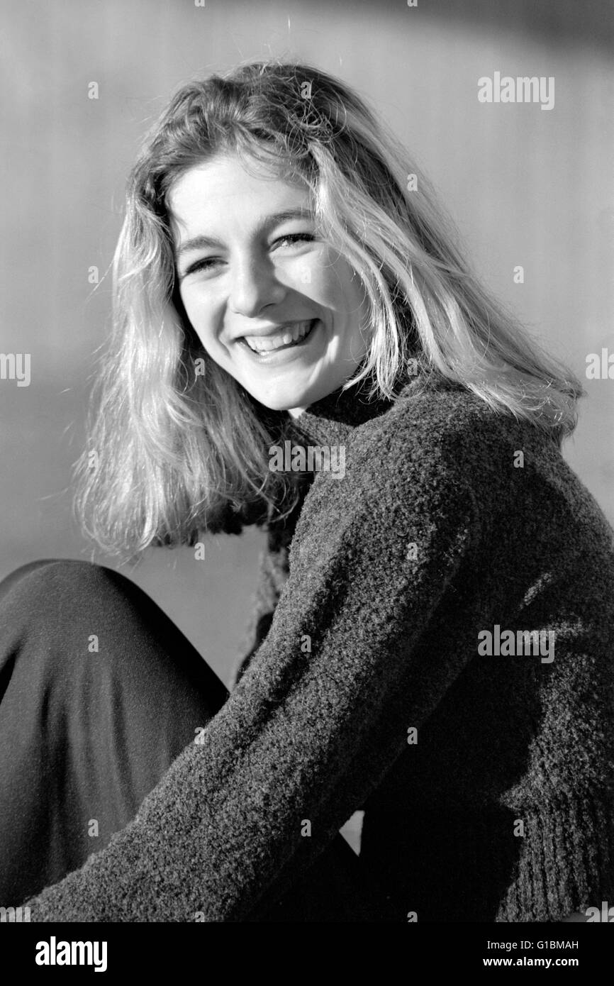 young pretty female with lazy eye ambylopia posing Stock Photo - Alamy