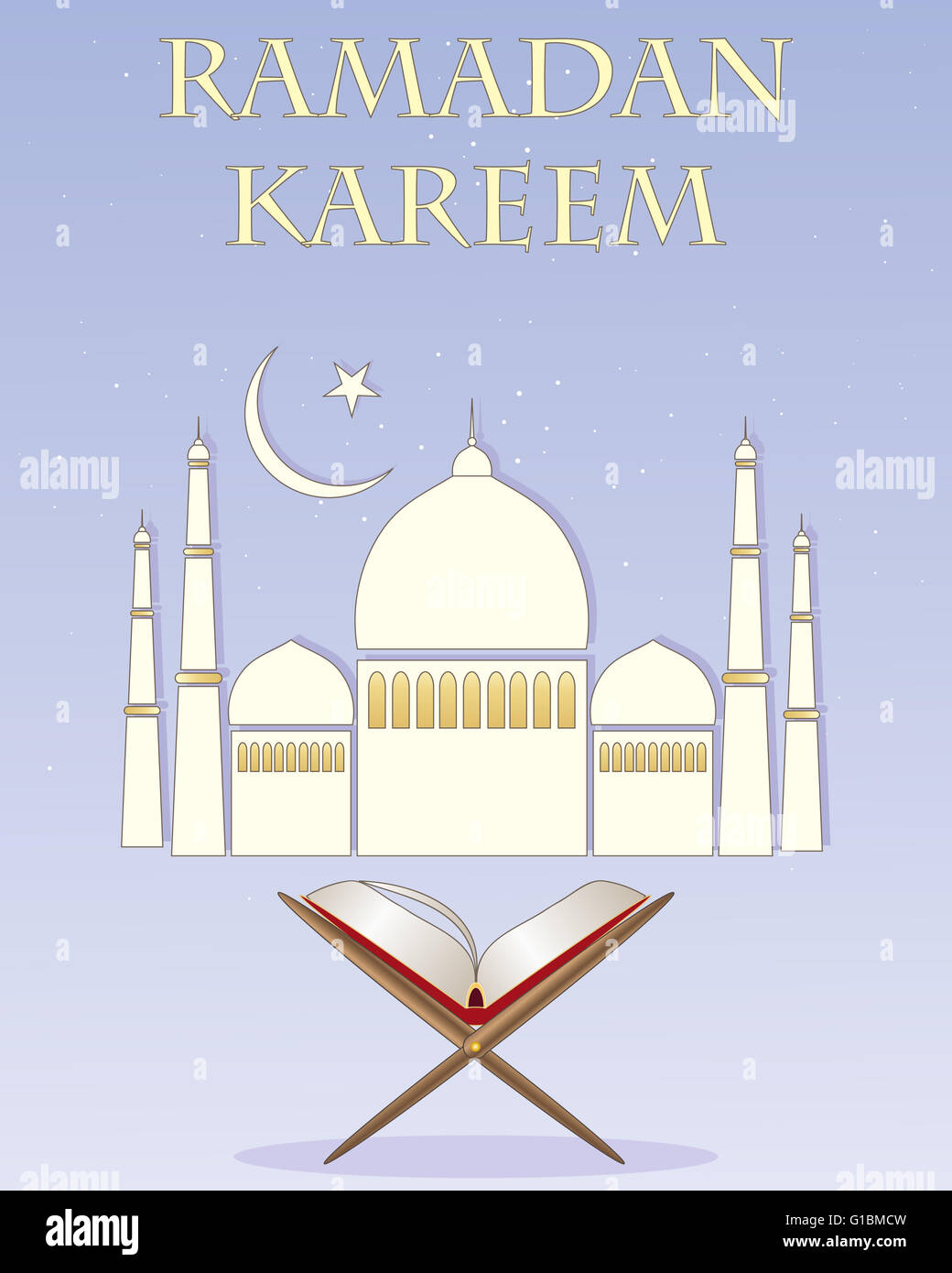 an illustration of an Islamic greeting card for a religious festival ...