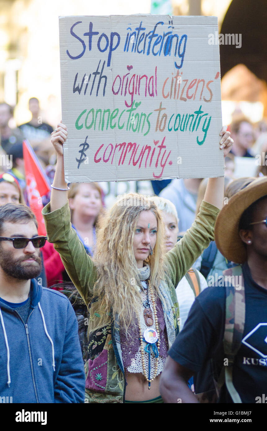Stop the forced closure of aboriginal communities hi-res stock ...