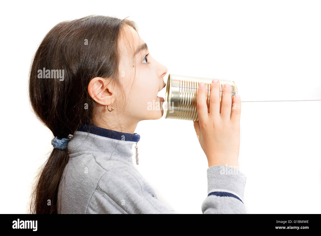 Speaking girl hi-res stock photography and images - Alamy