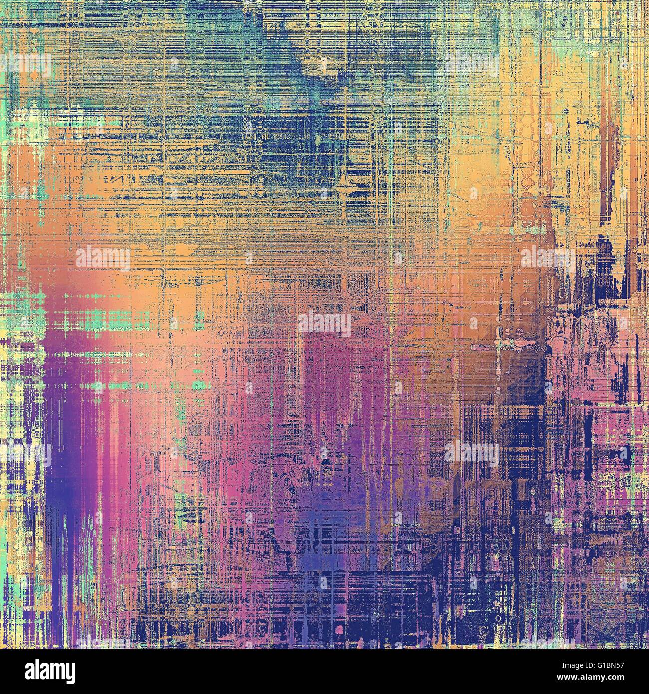 Vintage old retro background with ancient style design elements and ...