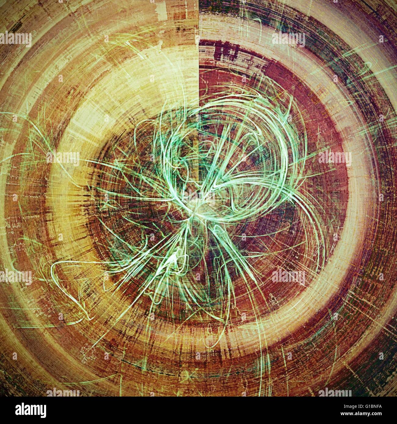 Spherical retro texture, shabby and ragged background in grunge style ...