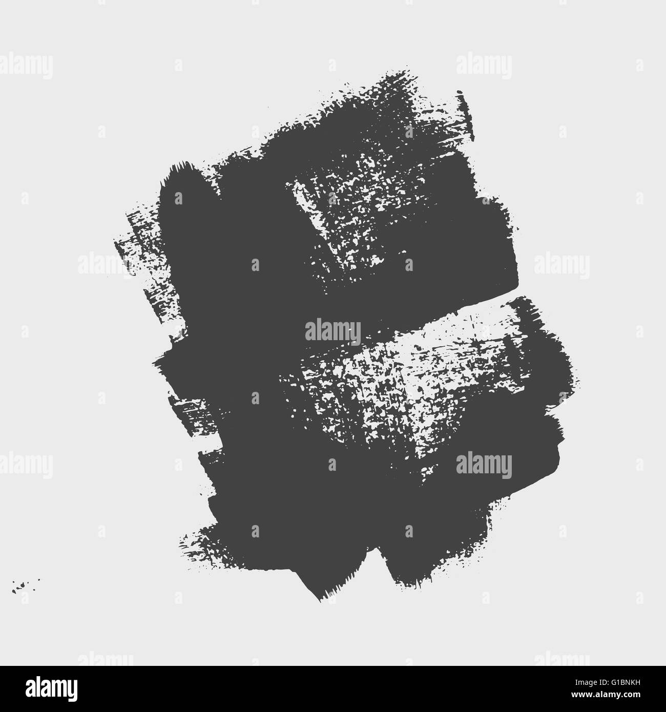 White background smeared black paint with a brush Stock Vector Image ...