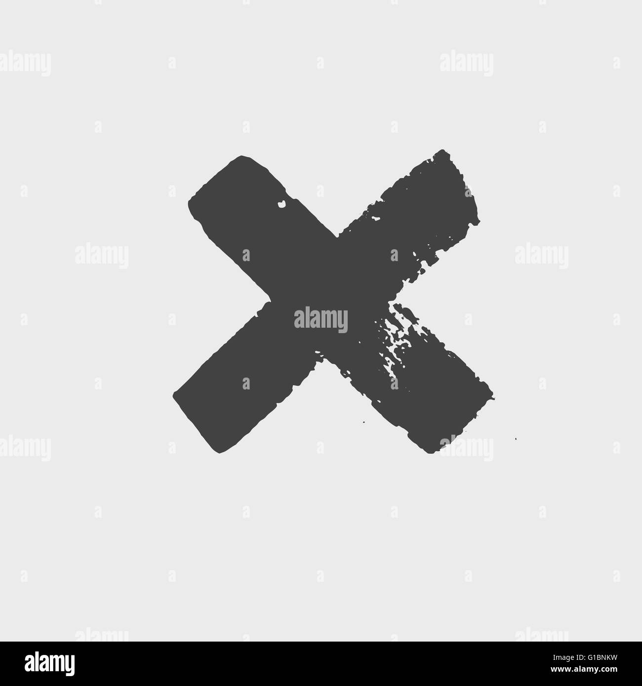 Pattern of geometric shapes in the form of a cross on a white ...