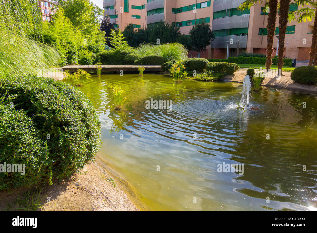 small power plants in a pond Stock Photo - Alamy
