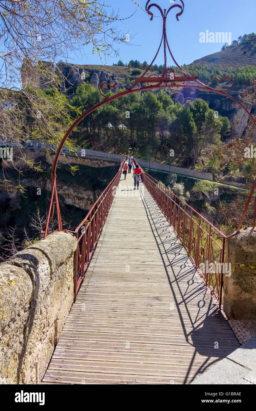 famous iron footbridge in the city of Cuenca, Spain Stock Photo - Alamy