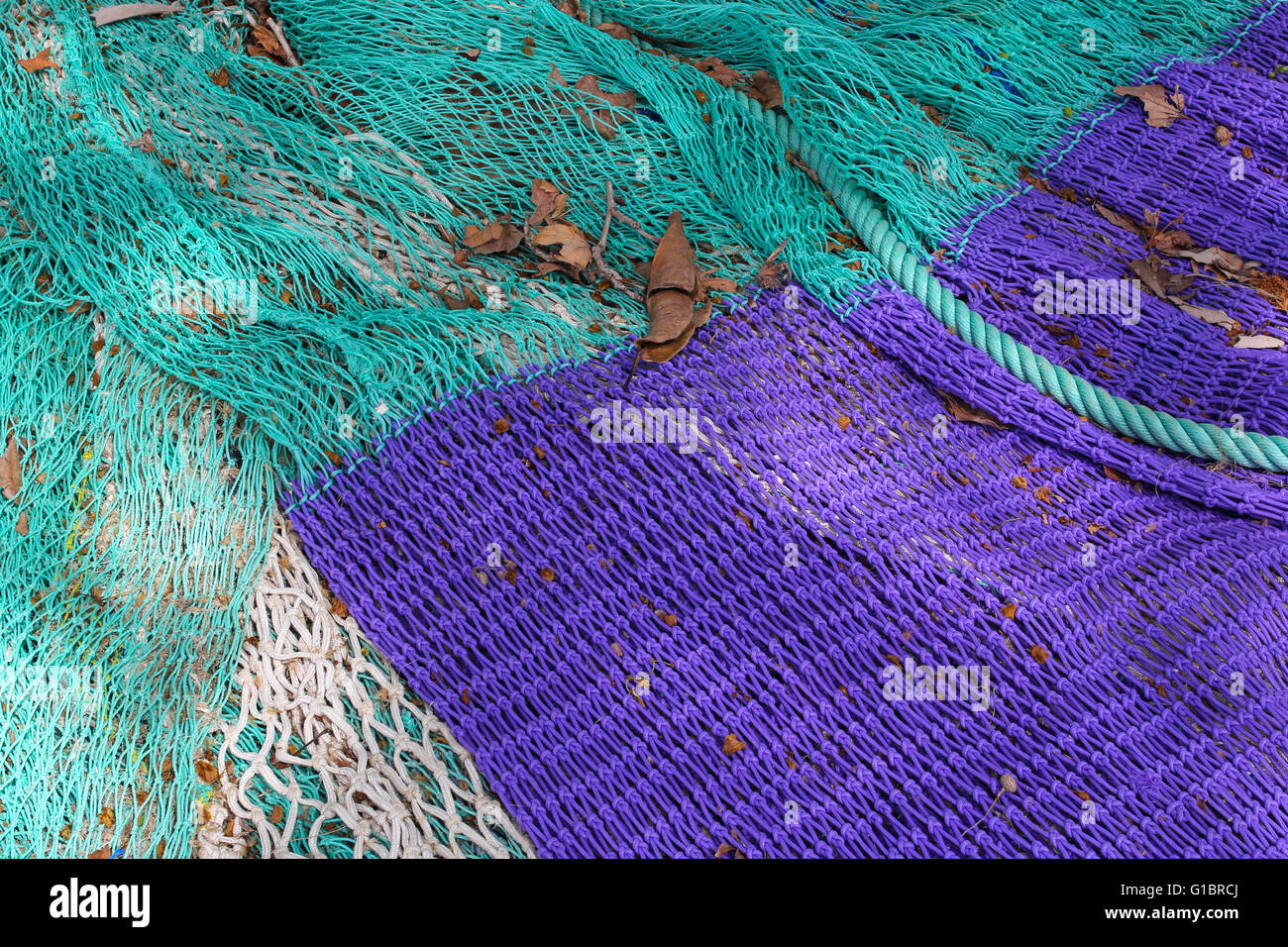 violet fishing nets background Stock Photo - Alamy