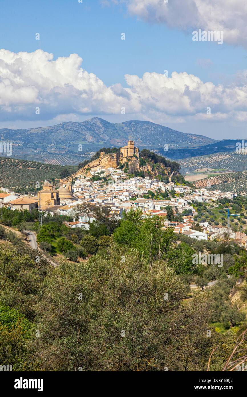Village of Montefrio, Granada province, Andalusia, with its fortress on ...
