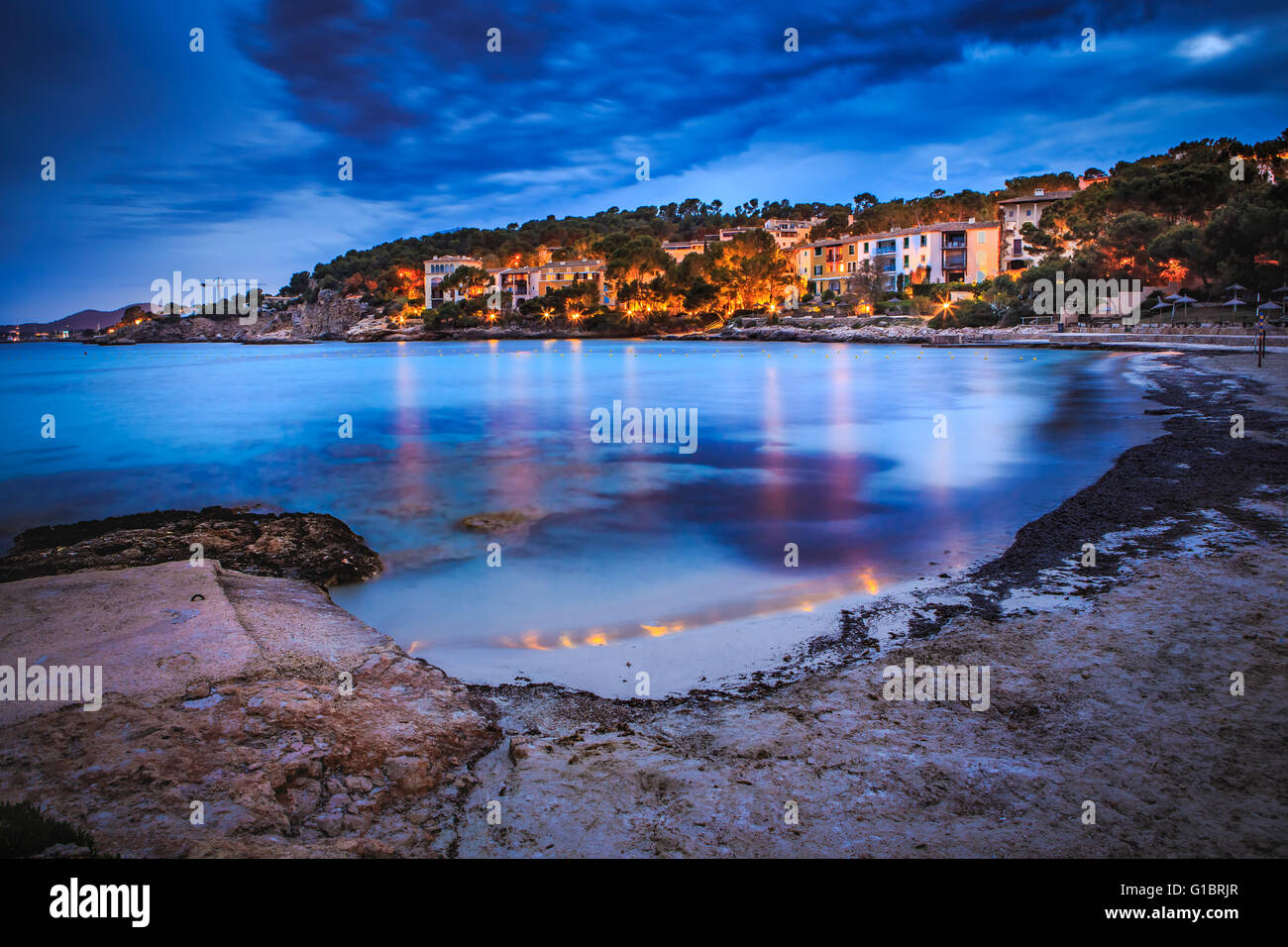 Cala Comtesa at Illetes on Mallorca Island, the Balearic Islands, Spain ...