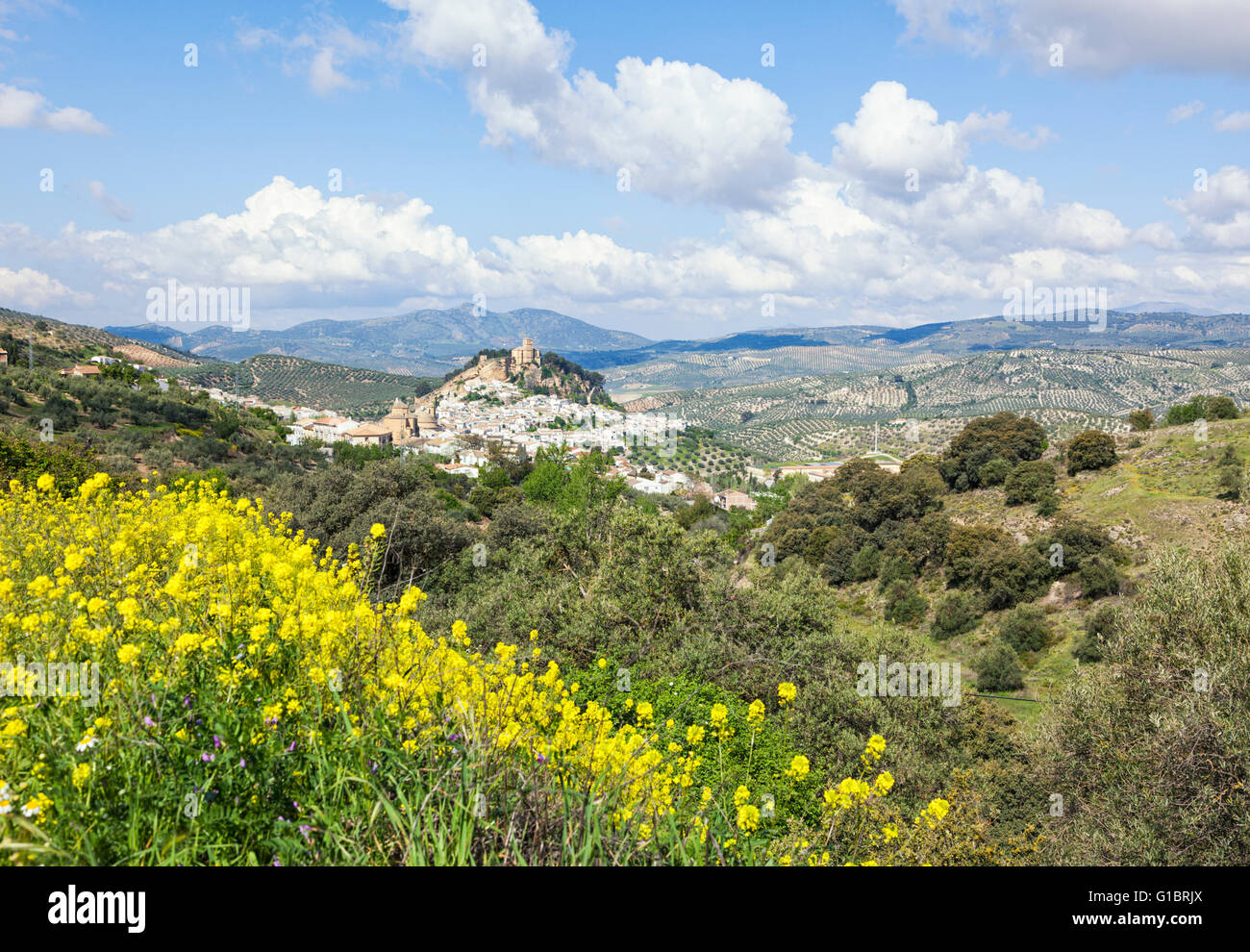 Village of Montefrio, Granada province, Andalusia, with its fortress on ...