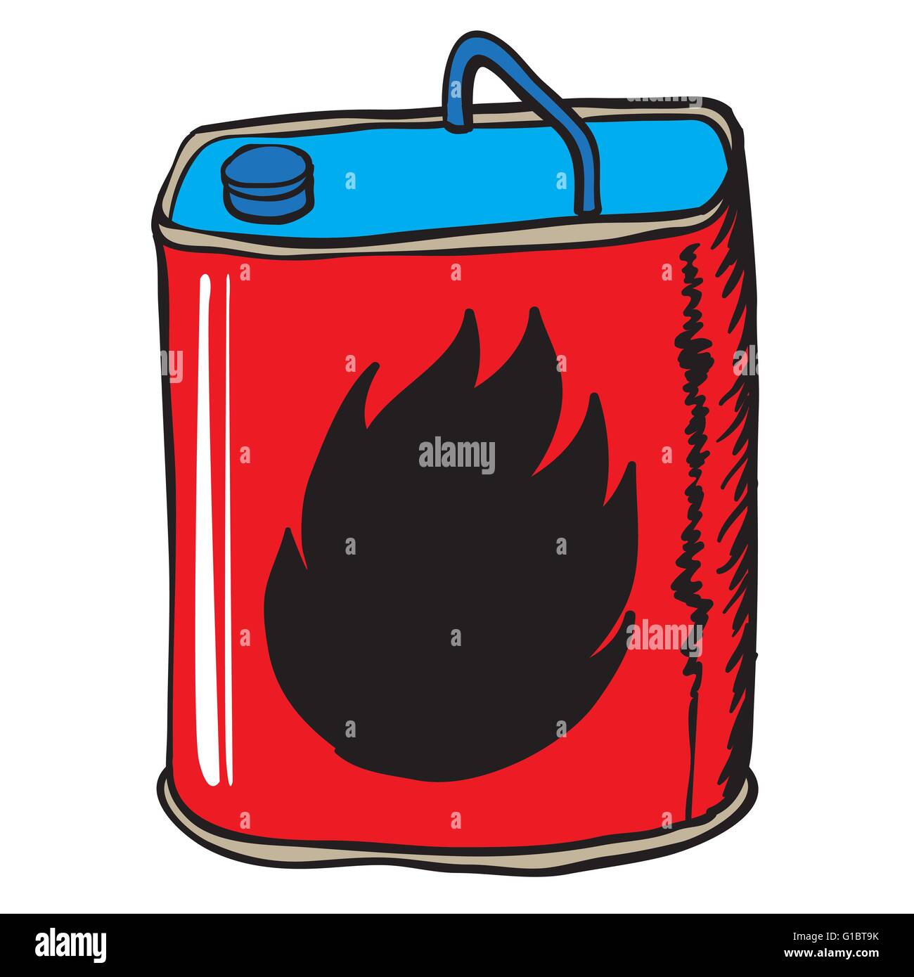 Red gas bottle cartoon icon hi-res stock photography and images - Alamy
