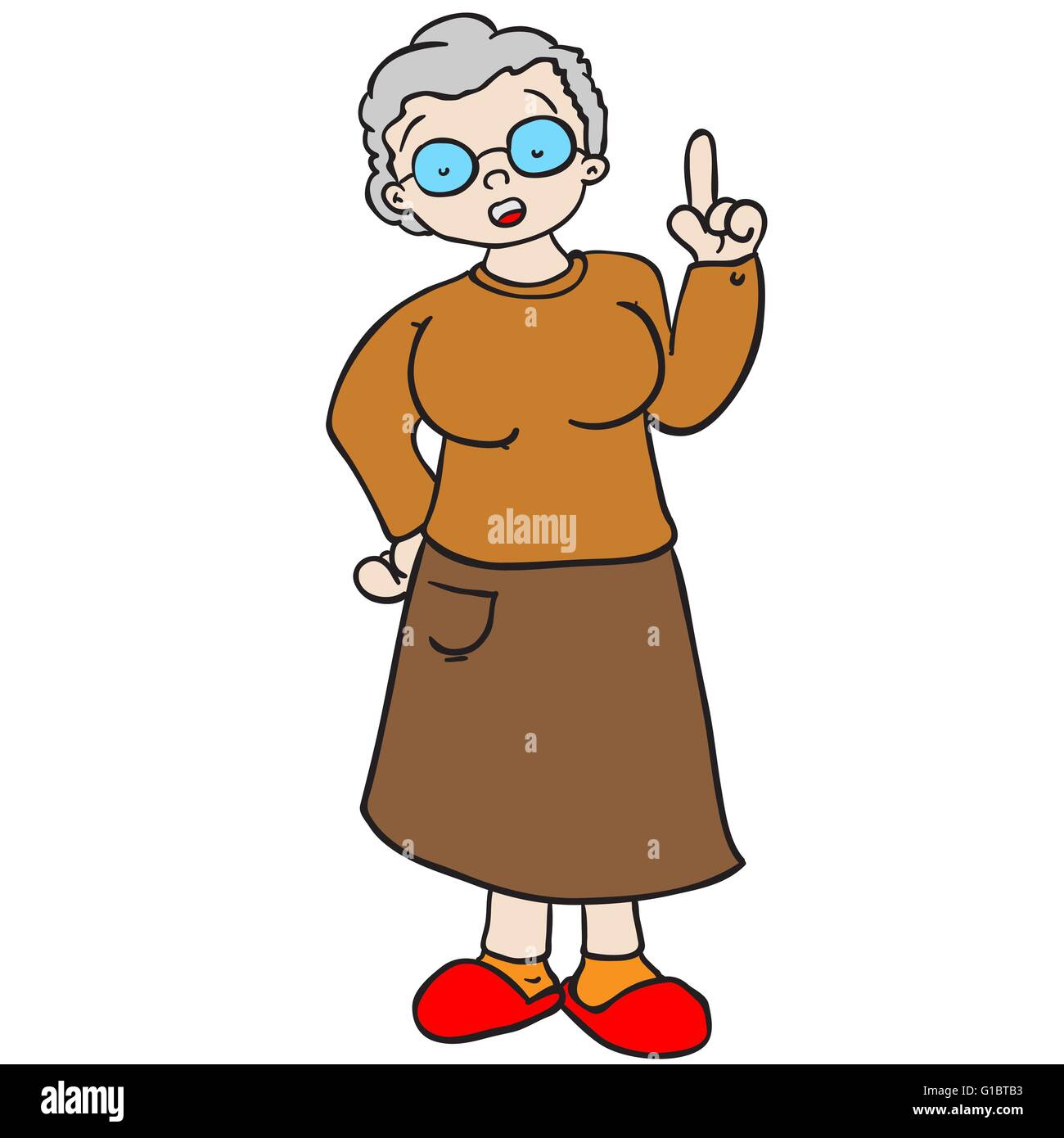 Pointing finger at elderly Cut Out Stock Images & Pictures - Alamy