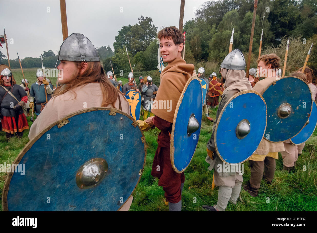 The 2006 re-enactment of the Battle of Hastings in 1066, on the site of ...
