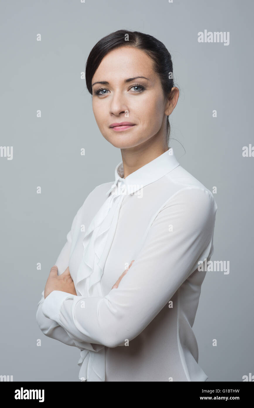 Professional woman in white hi-res stock photography and images - Alamy