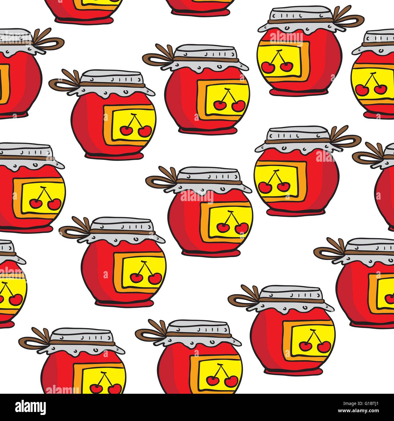 Jar seamless vector pattern Stock Vector Images - Alamy