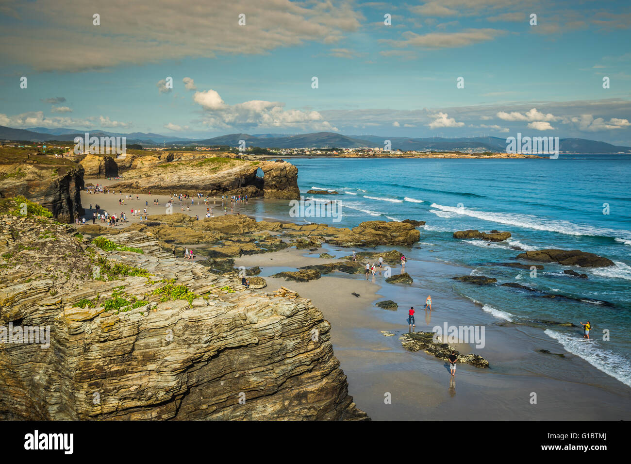 Famous Spanish destination, Cathedrals beach (playa de las catedrales ...