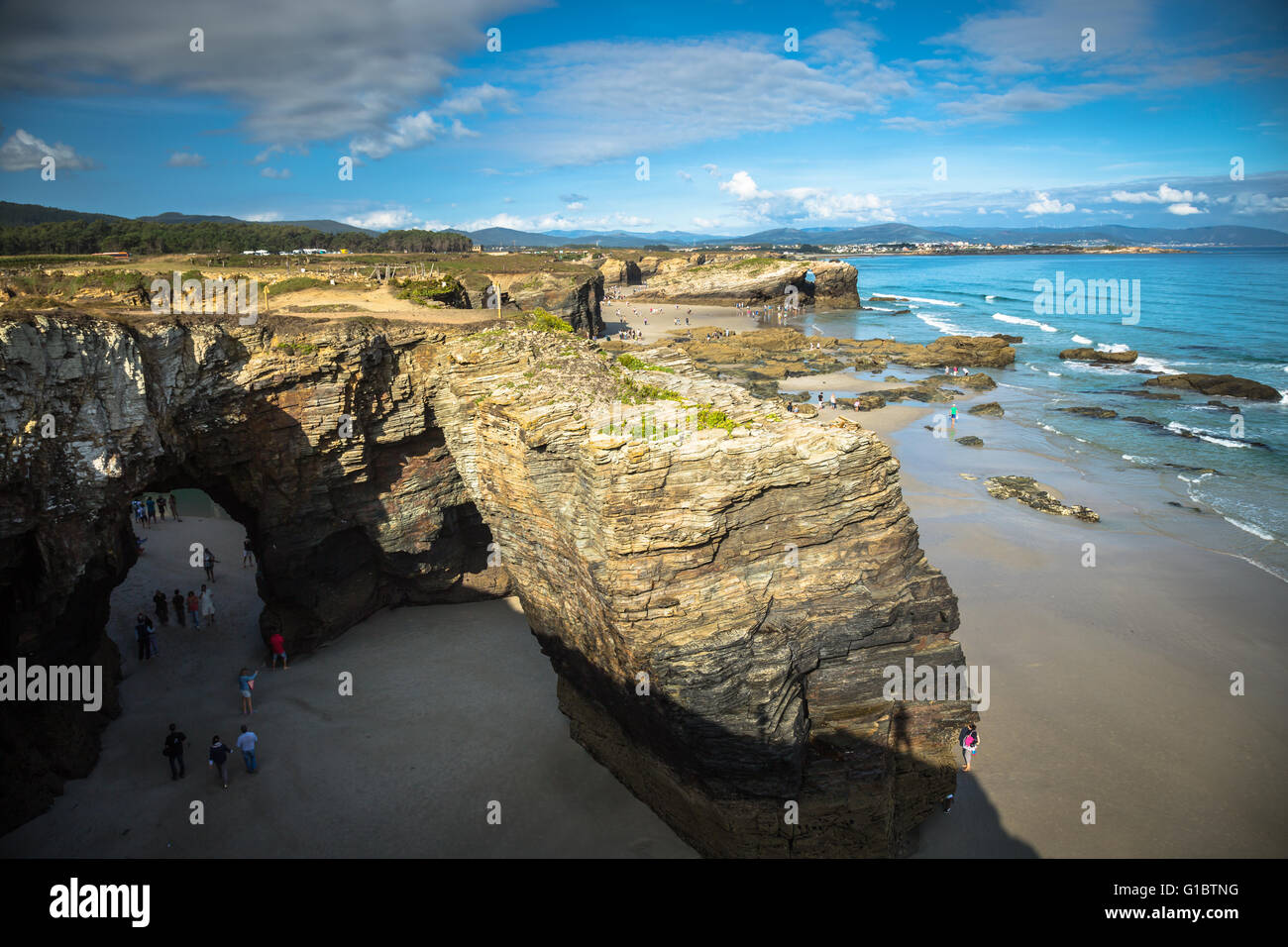 Famous Spanish destination, Cathedrals beach (playa de las catedrales ...