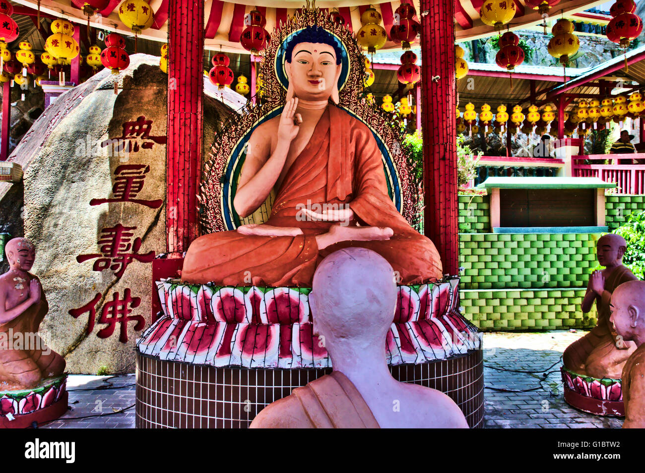 Images of Buddha with disciples as seen during Chinese New Year ...