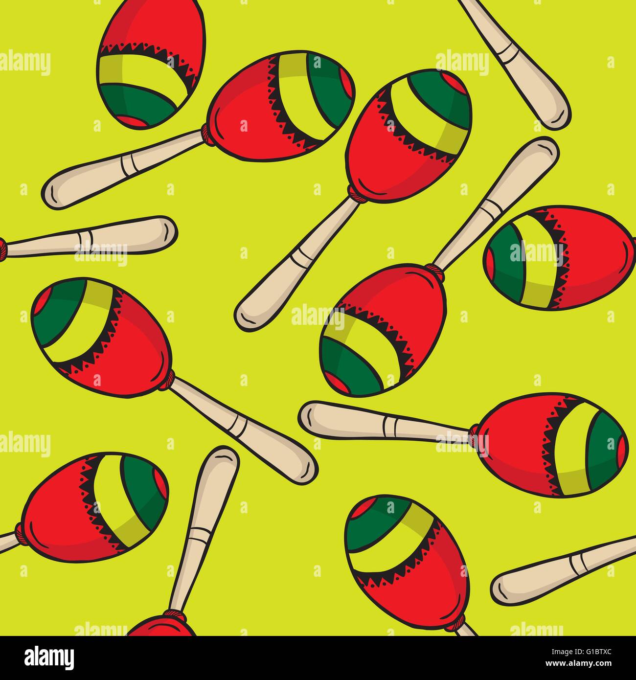 maracas seamless pattern Stock Vector Image & Art - Alamy