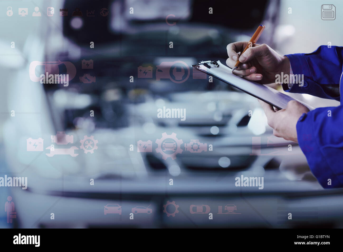 Composite image of engineering interface Stock Photo - Alamy