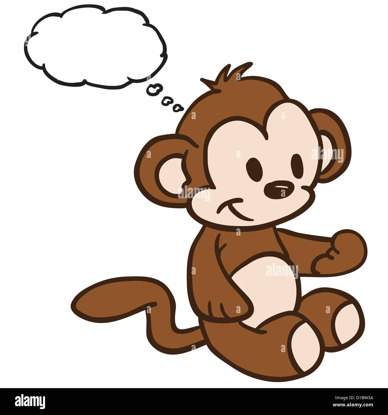 Thinking Monkey Cartoon