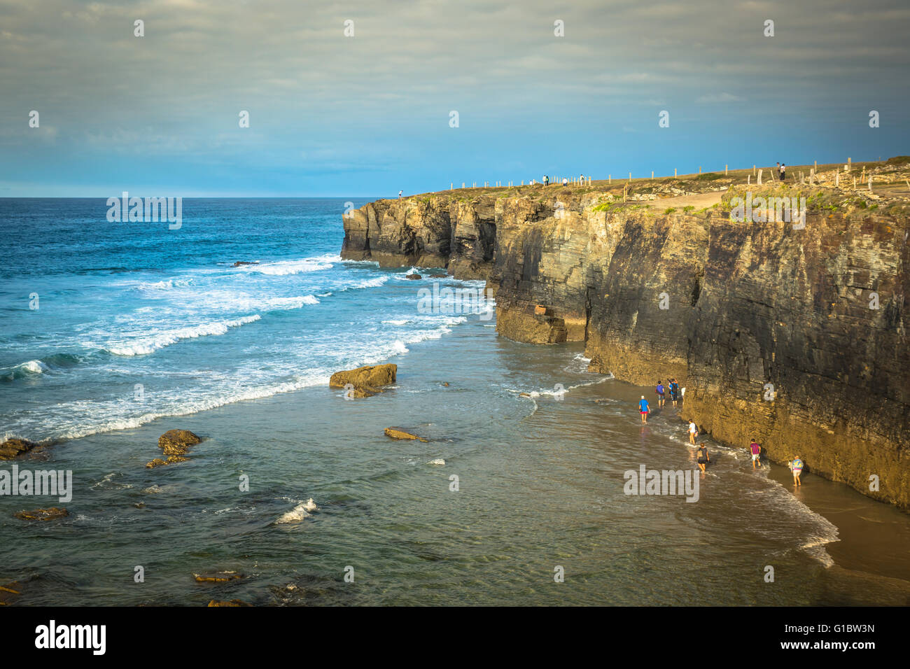 Famous Spanish destination, Cathedrals beach (playa de las catedrales ...