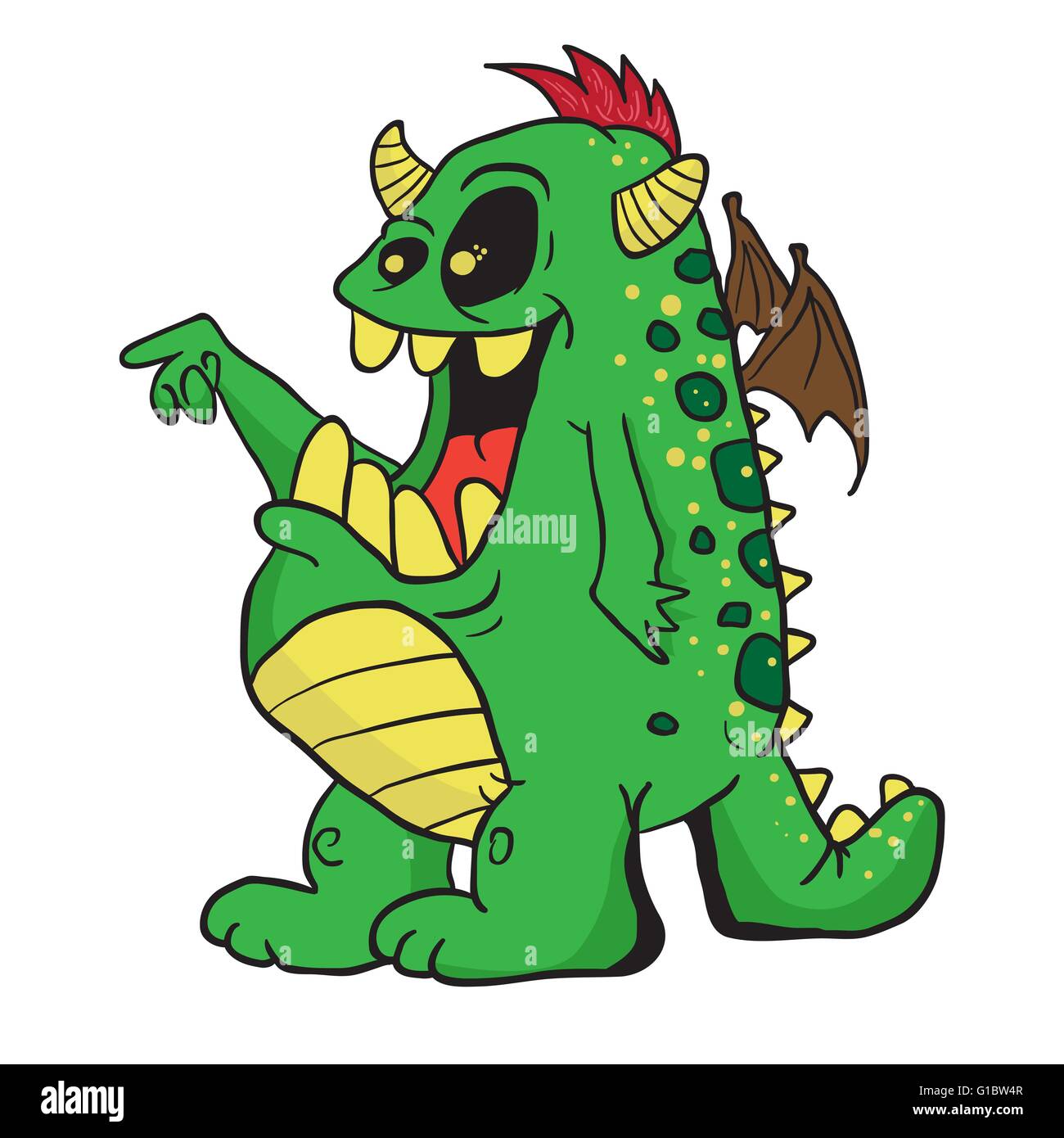 monster cartoon illustration isolated on white Stock Vector Image & Art ...