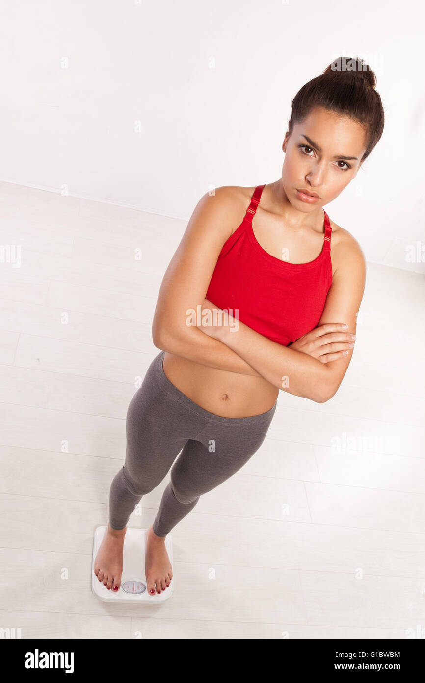 woman on scale Stock Photo - Alamy