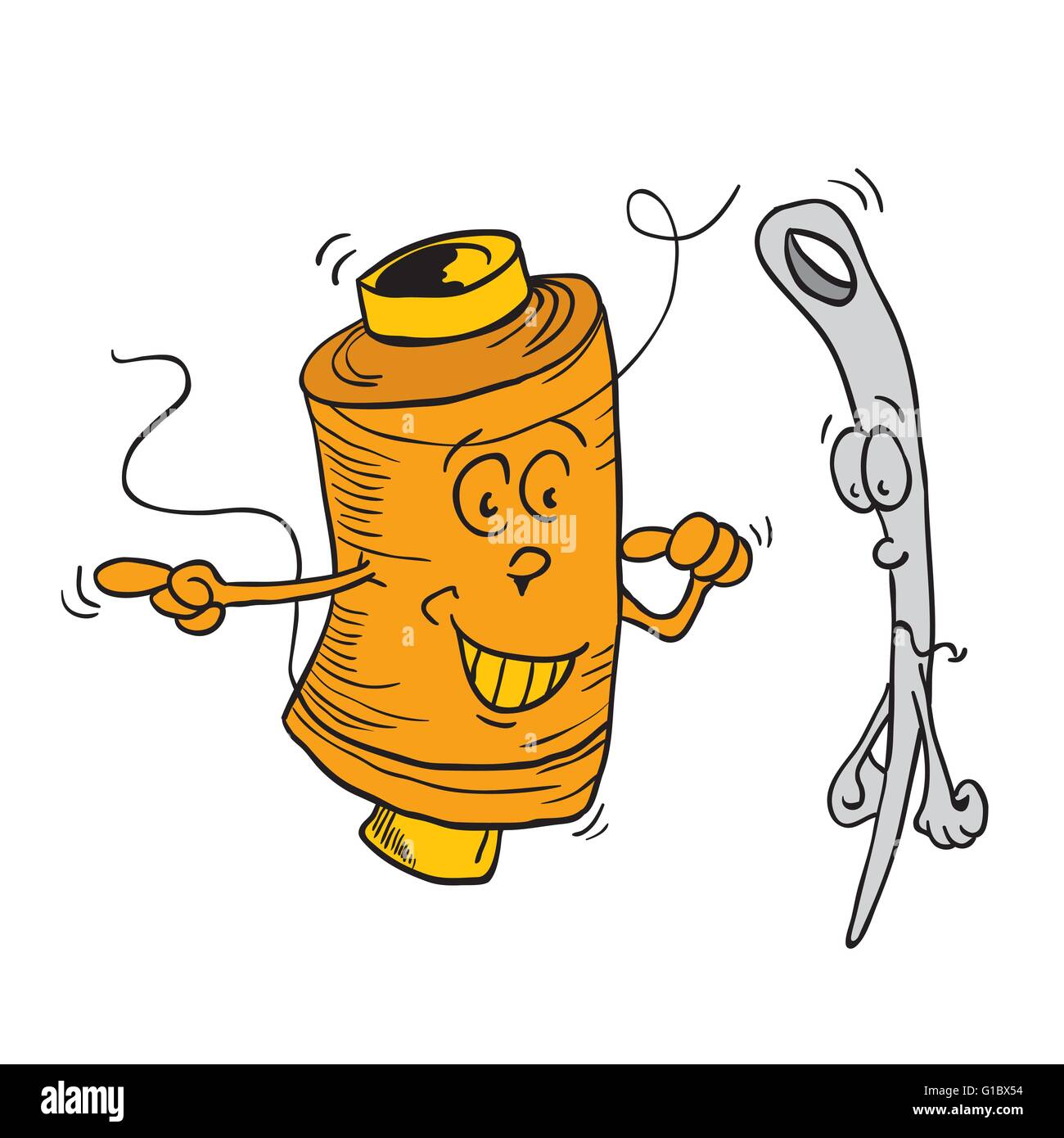 Spool of thread cartoon Stock Vector Images - Alamy