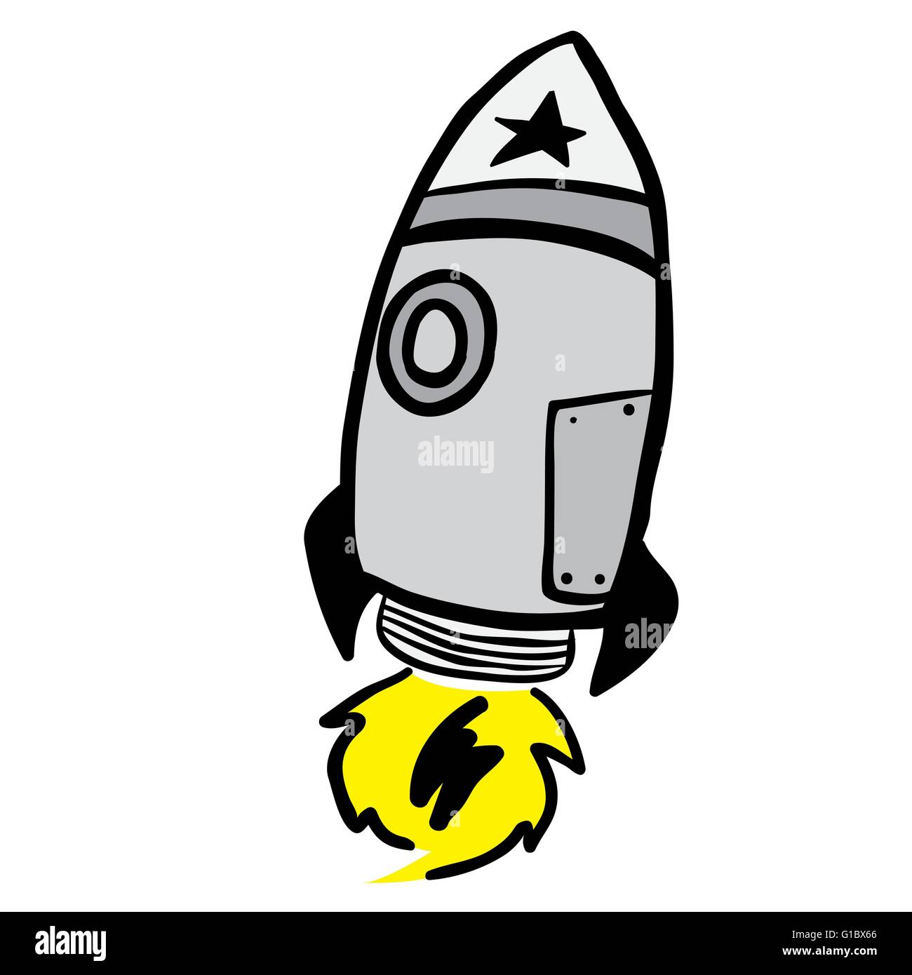 Rocket cartoon smoke Cut Out Stock Images & Pictures - Alamy